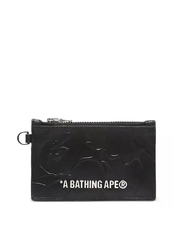 A BATHING APE Camo-pattern Zip Cardholder