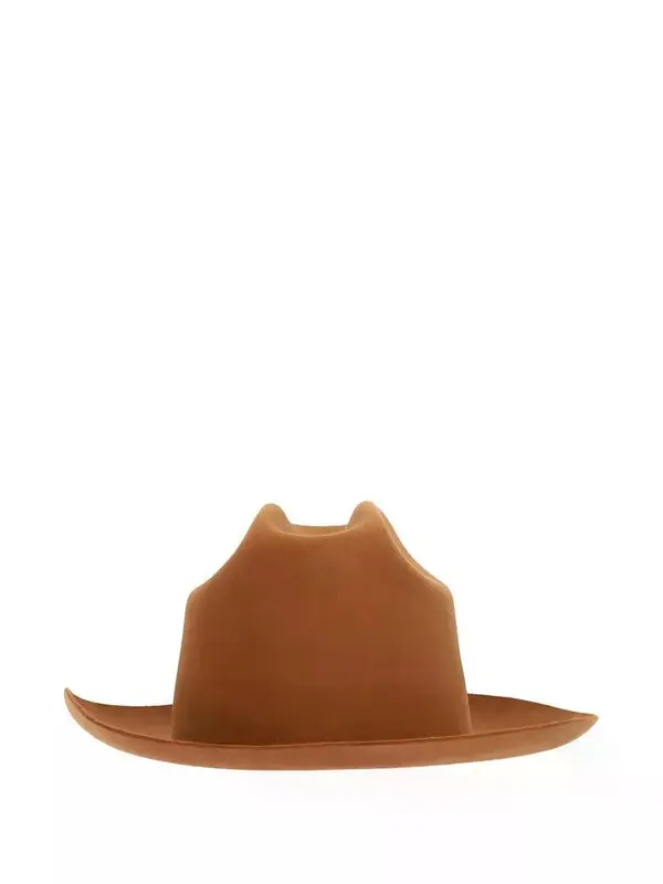 LARDINI Felted Fedora Hat - Brown