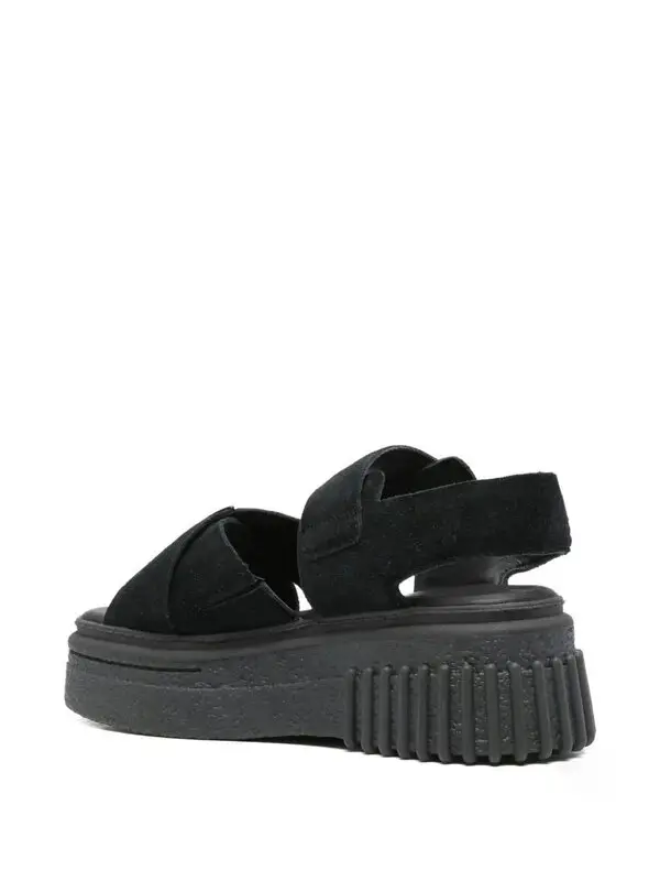 Clarks 50mm Buckle-fastening Platform Sandals - Black