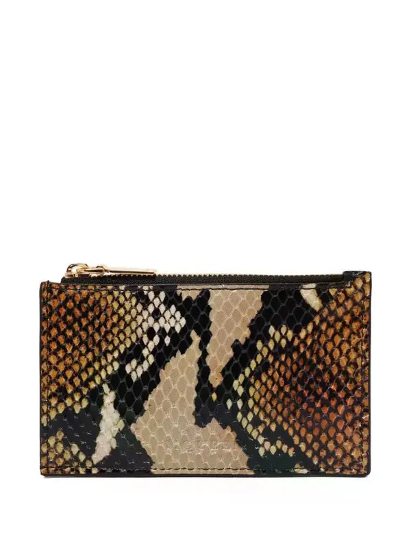 Alexander McQueen Snakeskin-pattern Zip Cardholder
