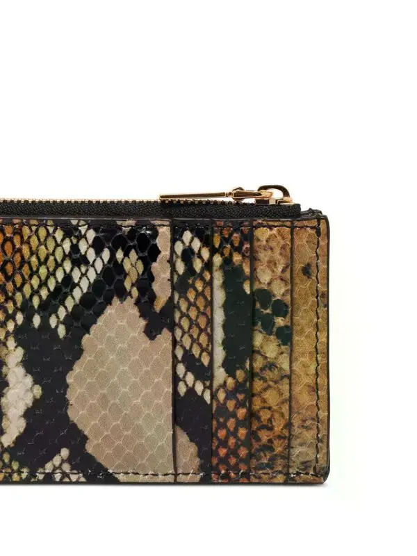 Alexander McQueen Snakeskin-pattern Zip Cardholder