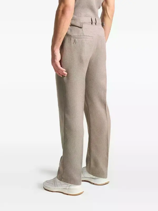 Manière De Voir Textured Pleated Tailored Trousers