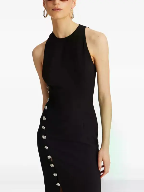 ROTATE BY BIRGER CHRISTENSEN Button-embellished Midi Dress