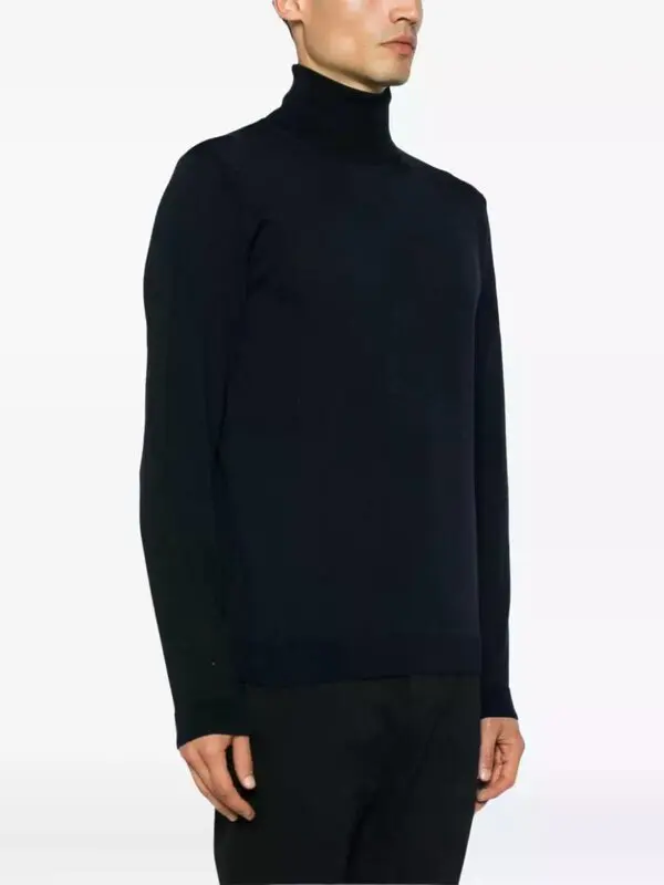 ROBERTO COLLINA Turtleneck Merino Wool Sweater - Black