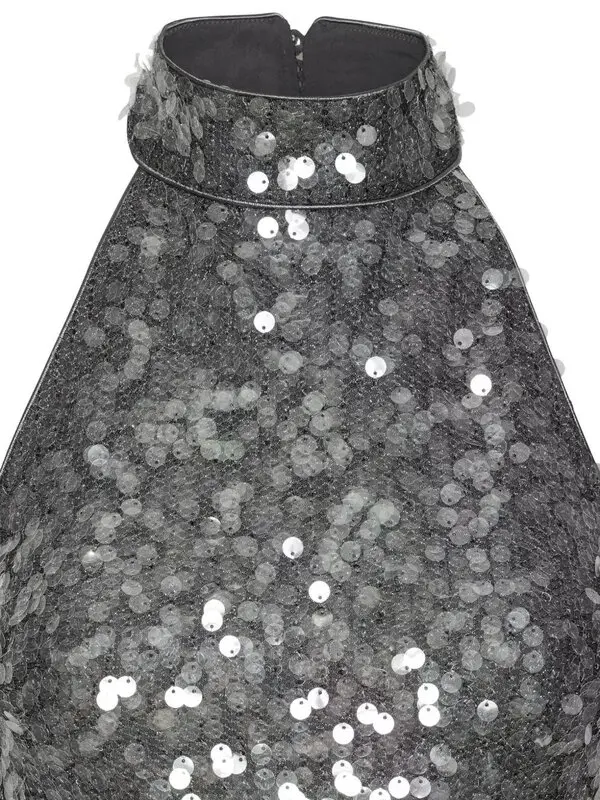 ROTATE BY BIRGER CHRISTENSEN Sequin Halter-neck Top