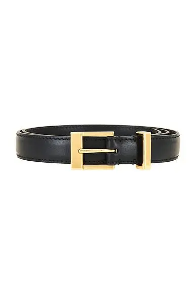 Khaite Manhattan 20mm Leather Belt - Black