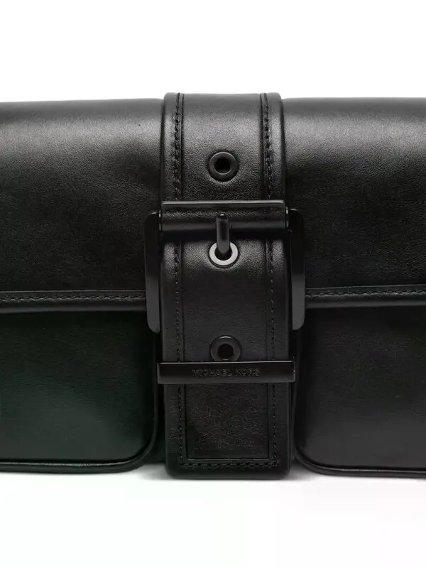 Michael Kors Colby Buckle Flap Shoulder Bag - Black