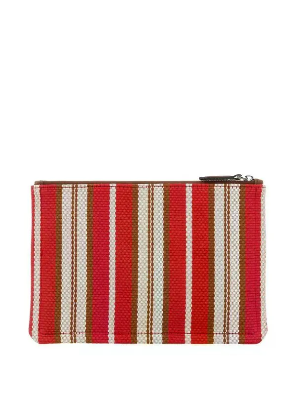 Fendi Small Striped Canvas Clutch