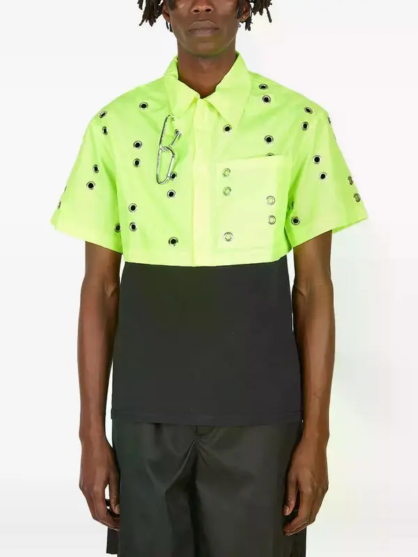 STUDIO ALCH Eyelet-embellished Poplin Shirt