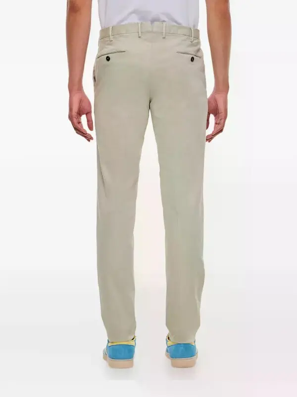 PT TORINO Flat-front Stretch-cotton Regular Trousers