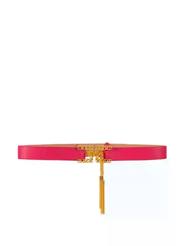 Elisabetta Franchi Chain-buckle Tassel Belt - Pink