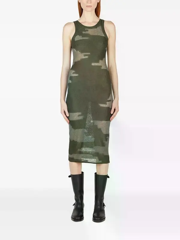 DURAZZI MILANO Abstract-print Midi Dress