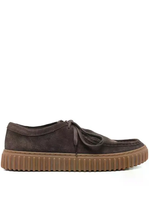 Clarks Torhill Suede Derby Shoes - Brown
