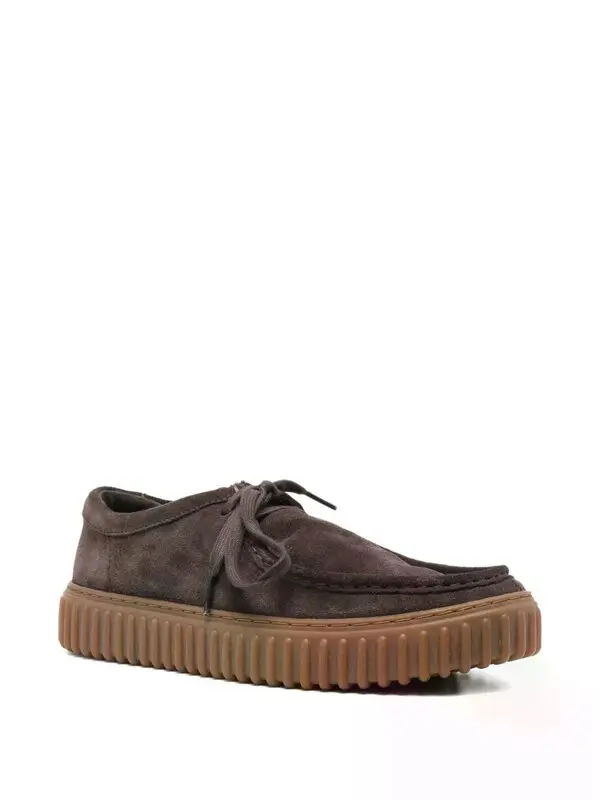 Clarks Torhill Suede Derby Shoes - Brown