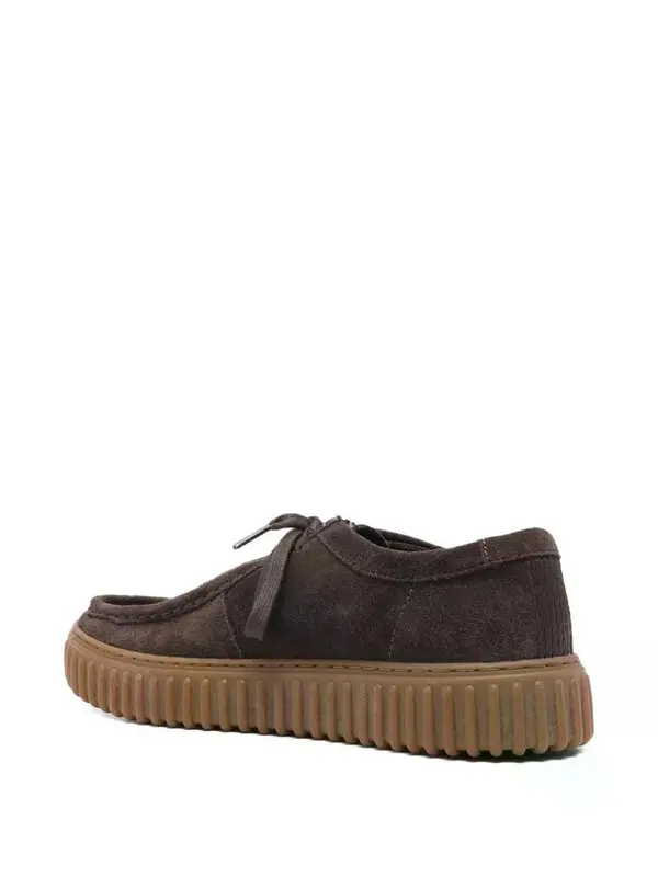 Clarks Torhill Suede Derby Shoes - Brown