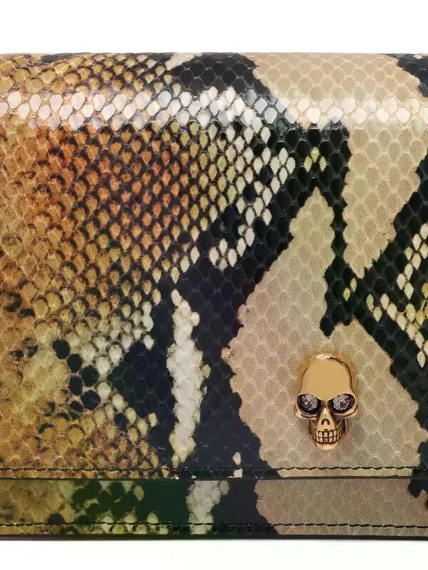 Alexander McQueen Snakeskin Shoulder Bag - Brown