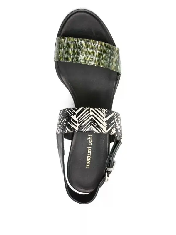 MEGUMI OCHI Patterned-strap Block-heel Sandals