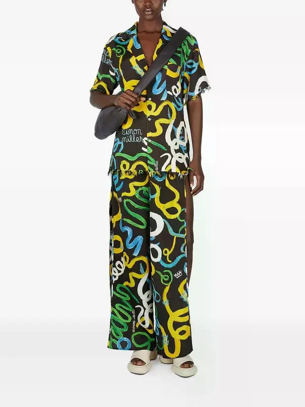 SIMONMILLER Printed Side-slit Trousers