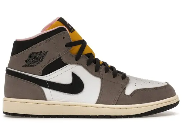 JORDAN 1 Mid Se Sneakers - White/cave Stone/dark Sulfur