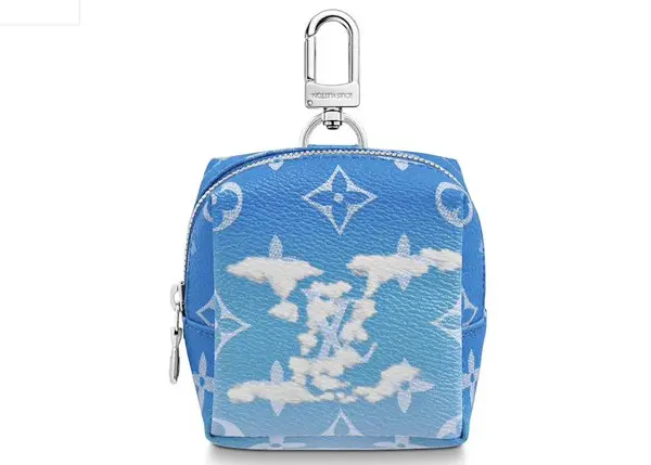LOUIS VUITTON Squared Pouch Bag Charm Clouds Monogram - Blue
