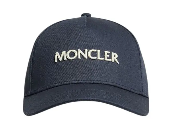 Moncler Logo Embroidered Baseball Cap - Navy Blue