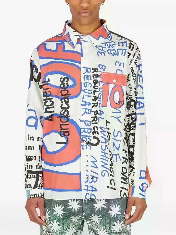 DRX X STEFAN MEIER X LN-CC Graphic-print Cotton Shirt