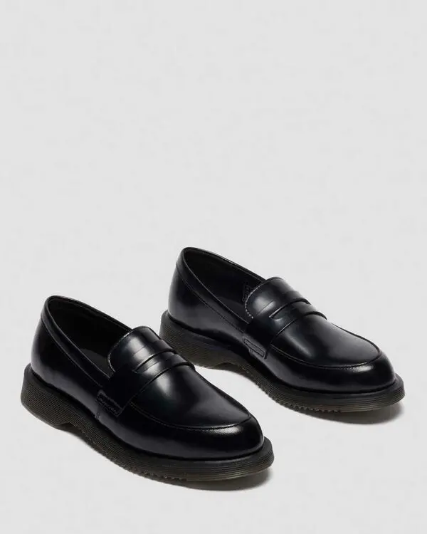 Dr. Martens Temara Polished Smooth Leather Loafers - Black