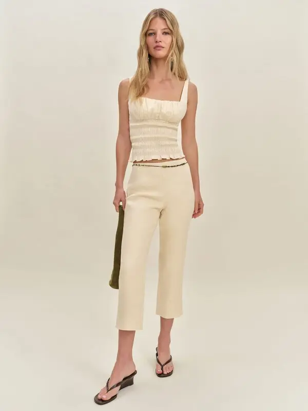 REFORMATION Petites Petra Linen Pedal Pusher Pant