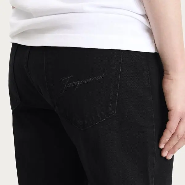 Jacquemus Straight Leg Denim Jeans - Black