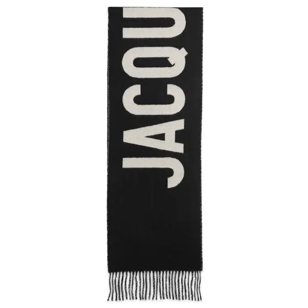 Jacquemus Large Logo Scarf - Black