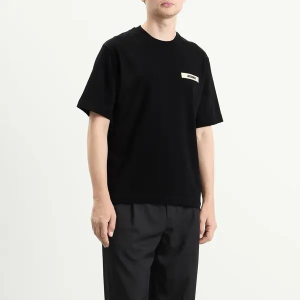 Jacquemus Grosgrain Logo T-shirt - Black