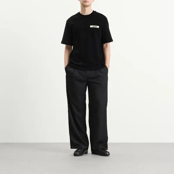 Jacquemus Grosgrain Logo T-shirt - Black