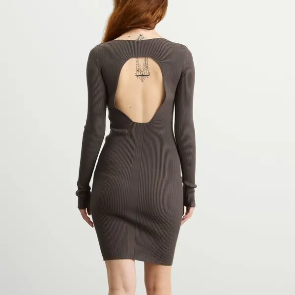 Rick Owens Al Long Sleeve Dress - Darkdust
