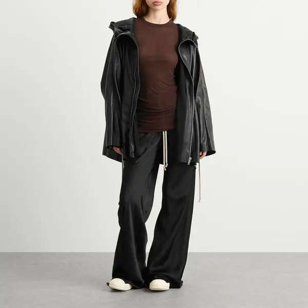 Rick Owens Zip Front Hooded Jacket