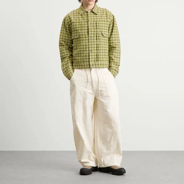 STORY MFG. Sundae Handloom Jacket - Moss Check Handloom