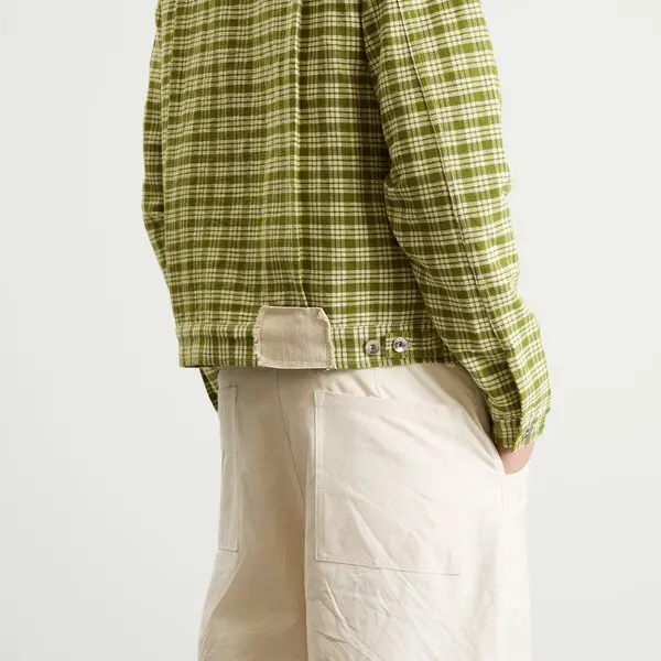 STORY MFG. Sundae Handloom Jacket - Moss Check Handloom