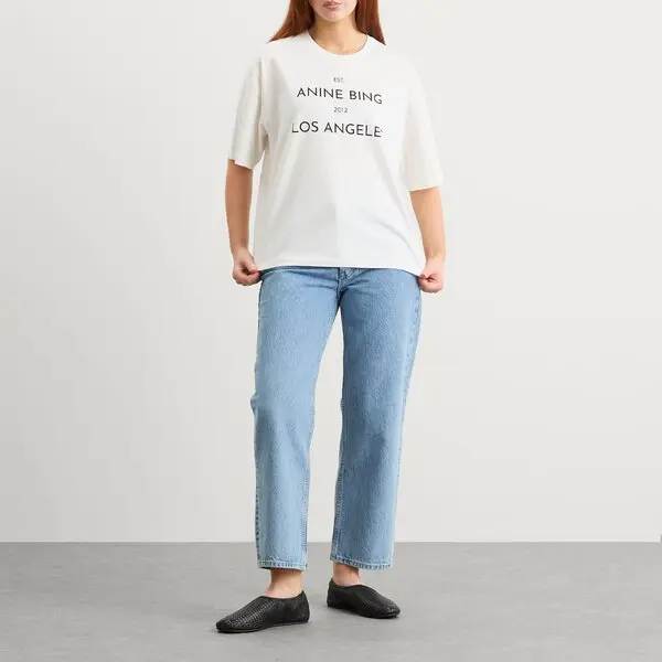 ANINE BING Rudy T-shirt - Ivory