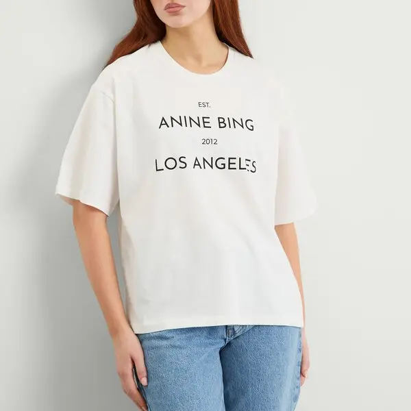 ANINE BING Rudy T-shirt - Ivory