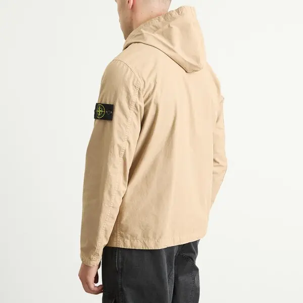 Stone Island Canvas Weave Cotton Hooded Jacket