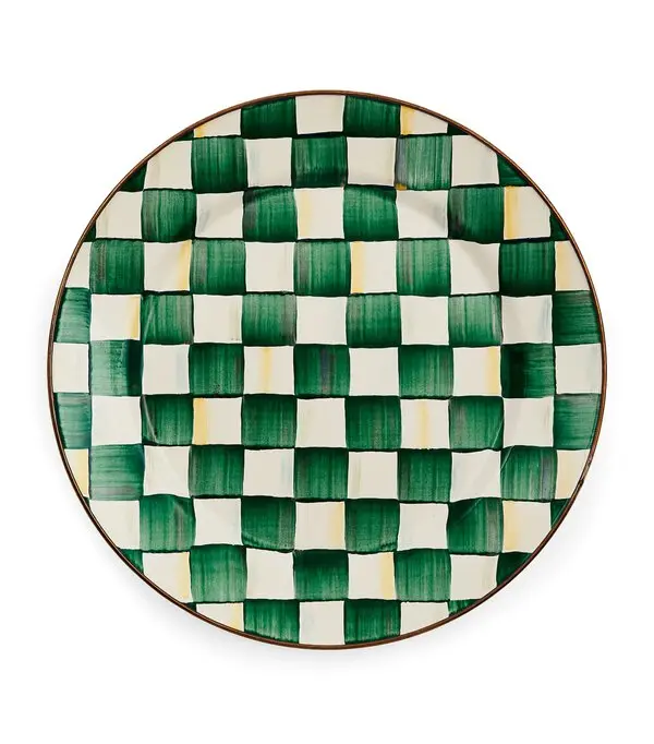 MACKENZIE-CHILDS Emerald Check Charger Plate - Green