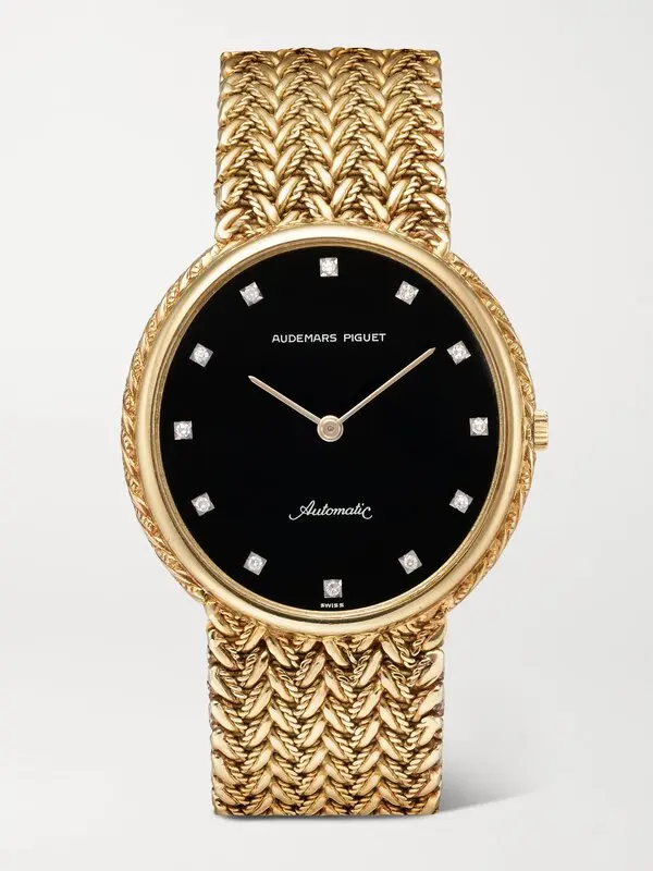 STEPHANIE WINDSOR Audemars Piguet 1980s Automatic 34mm 18-karat Diamond Watch - Gold