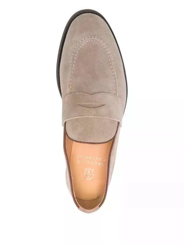 Brunello Cucinelli Suede Loafers - Neutrals