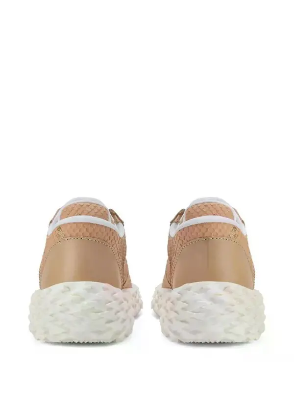 GIUSEPPE ZANOTTI Urchin Snakeskin-effect Sneakers - Neutrals