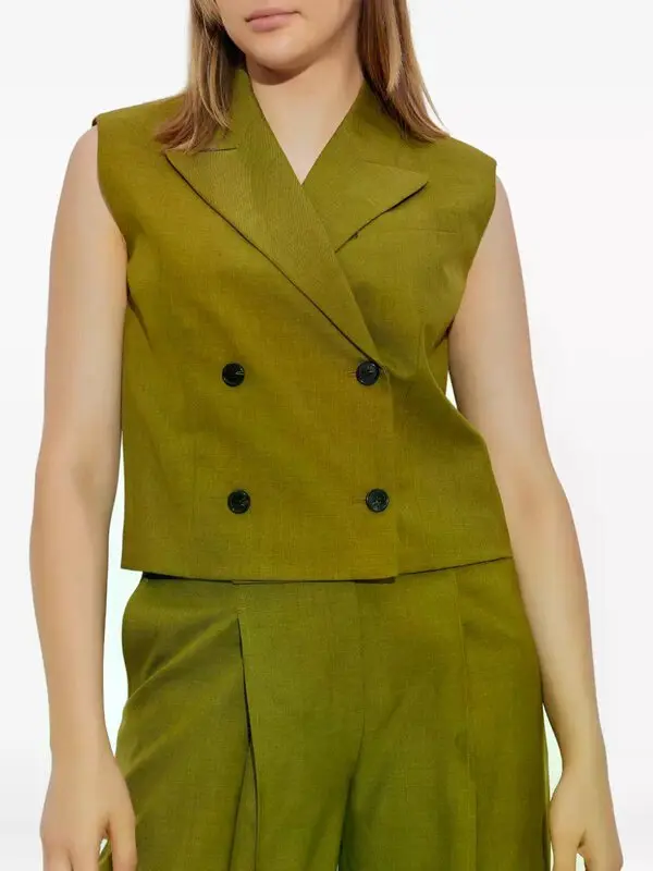 Theory Double-breasted Gilet - Green