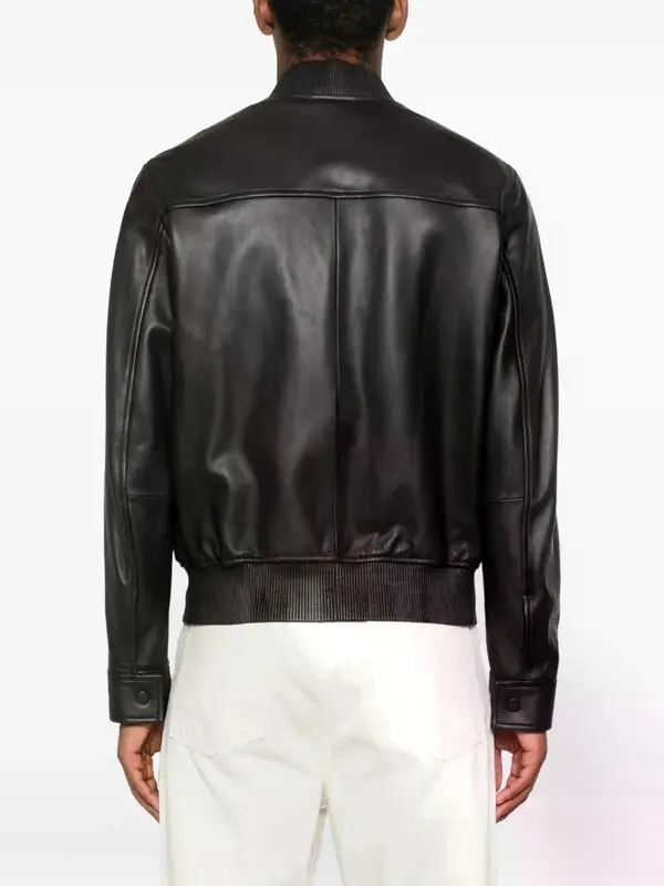 Emporio Armani Leather Bomber Jacket