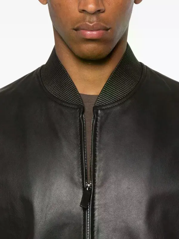 Emporio Armani Leather Bomber Jacket