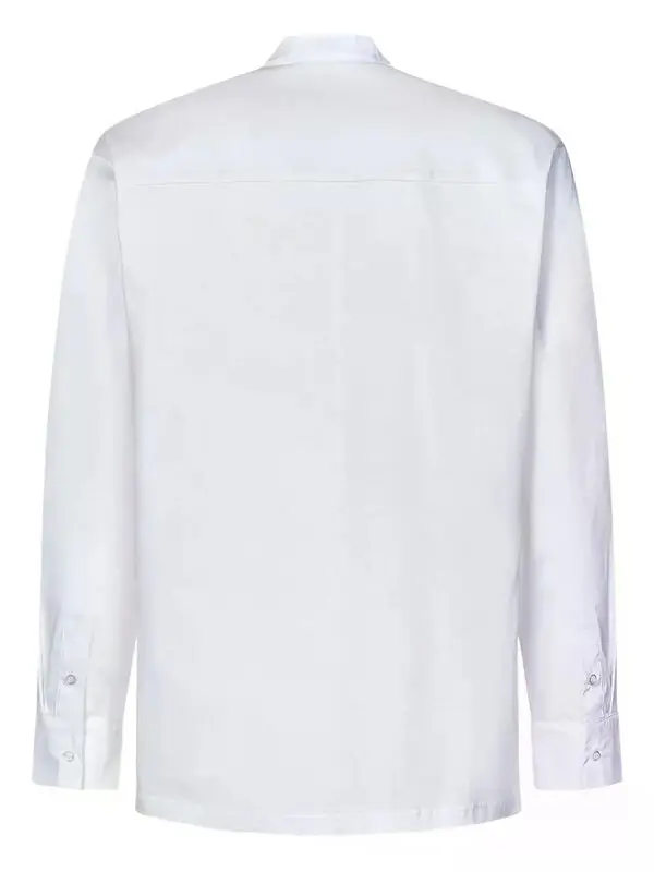 LOW BRAND Button-placket Long-sleeved T-shirt
