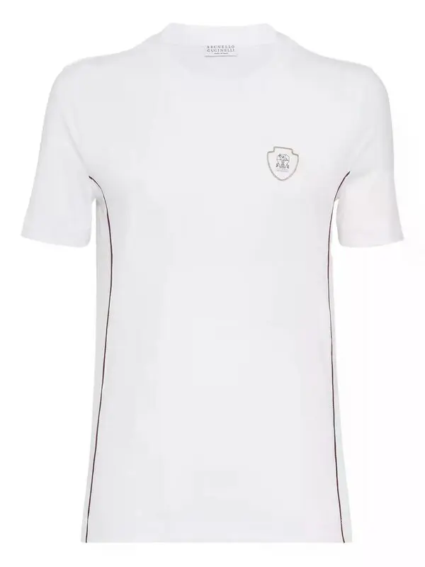 Brunello Cucinelli Logo-detail Jersey T-shirt - White