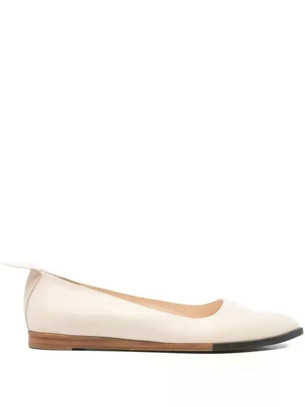 MEGUMI OCHI Pointed-toe Leather Ballet Flats
