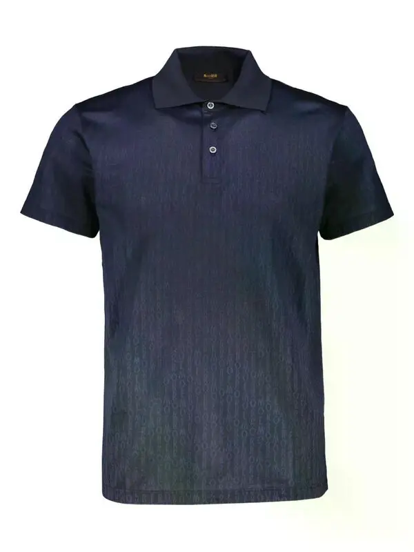 MOORER Jacquard-logo Polo Shirt